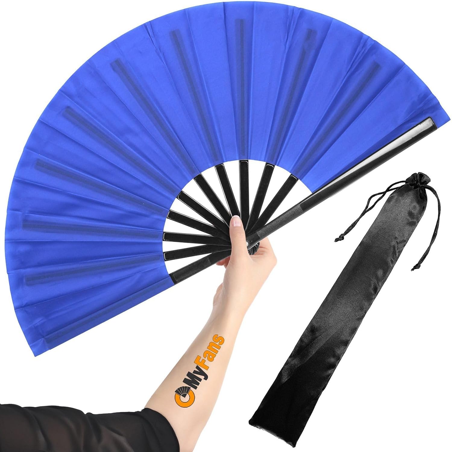Amazon.com: OMyFans Kitana Large Rave Folding Hand Fan - Foldable ...