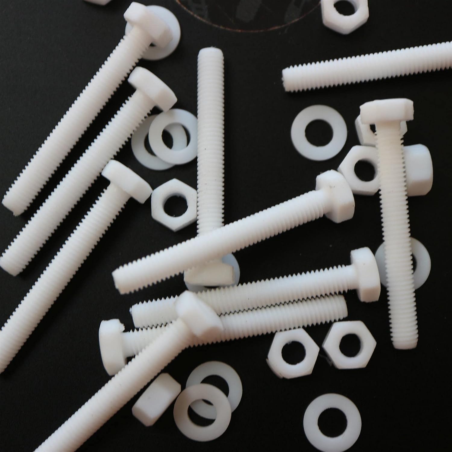 Amazon.com: 10 x PTFE Hex Head, M5 x 40mm(13/64 x 1 37/64 in), Plastic ...