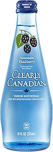 Clearly Canadian Mountain Blackberry Sparkling Spring Water Beverage, Natural & Carbonated ...