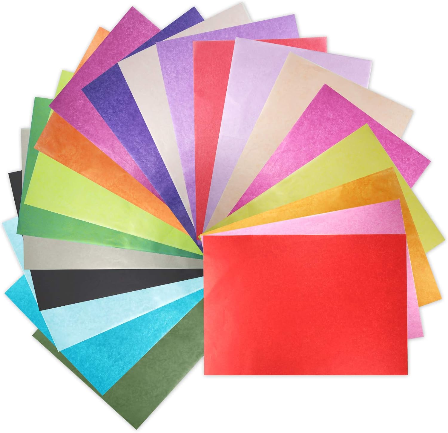 Amazon.com: Tissue Paper 200 Sheets - 20 Vibrant Rainbow Colors for ...