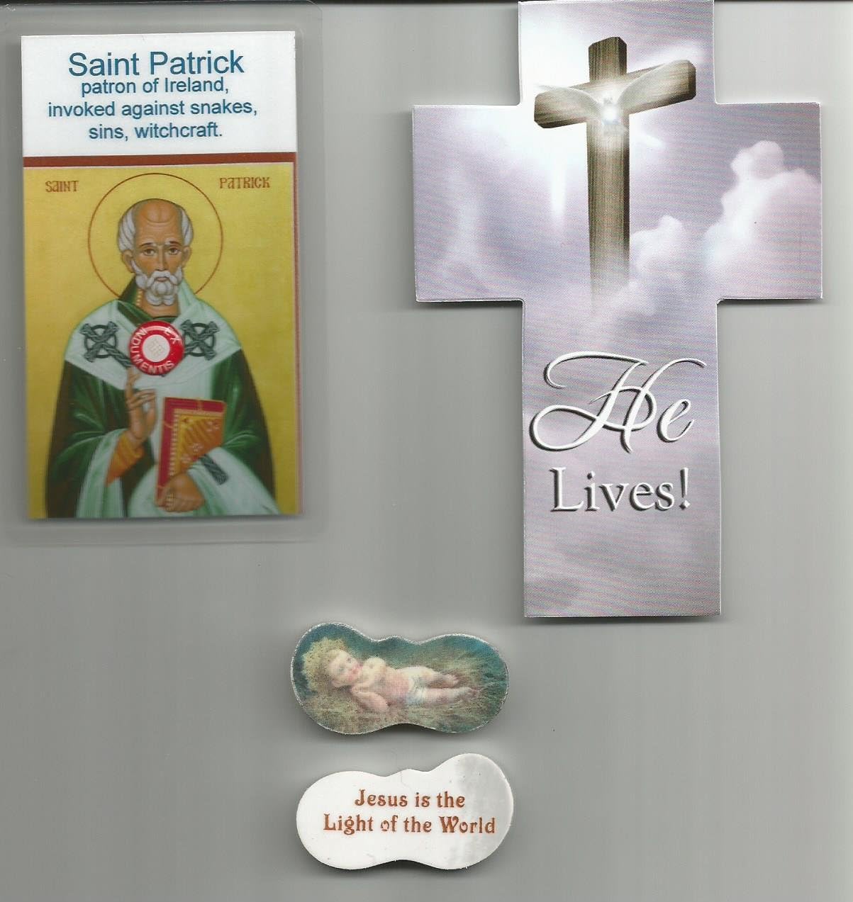 Amazon.com : Saint Patrick Relic Holy Card with Cross Bookmark and ...
