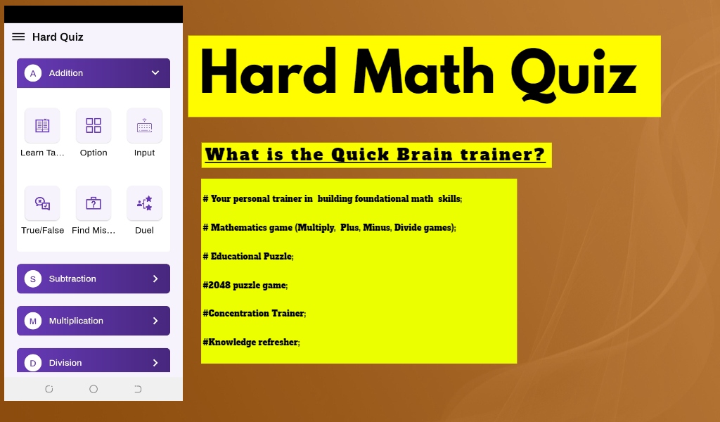 Hard Math Quiz Challenge App, amazon quiz app download - App on Amazon ...