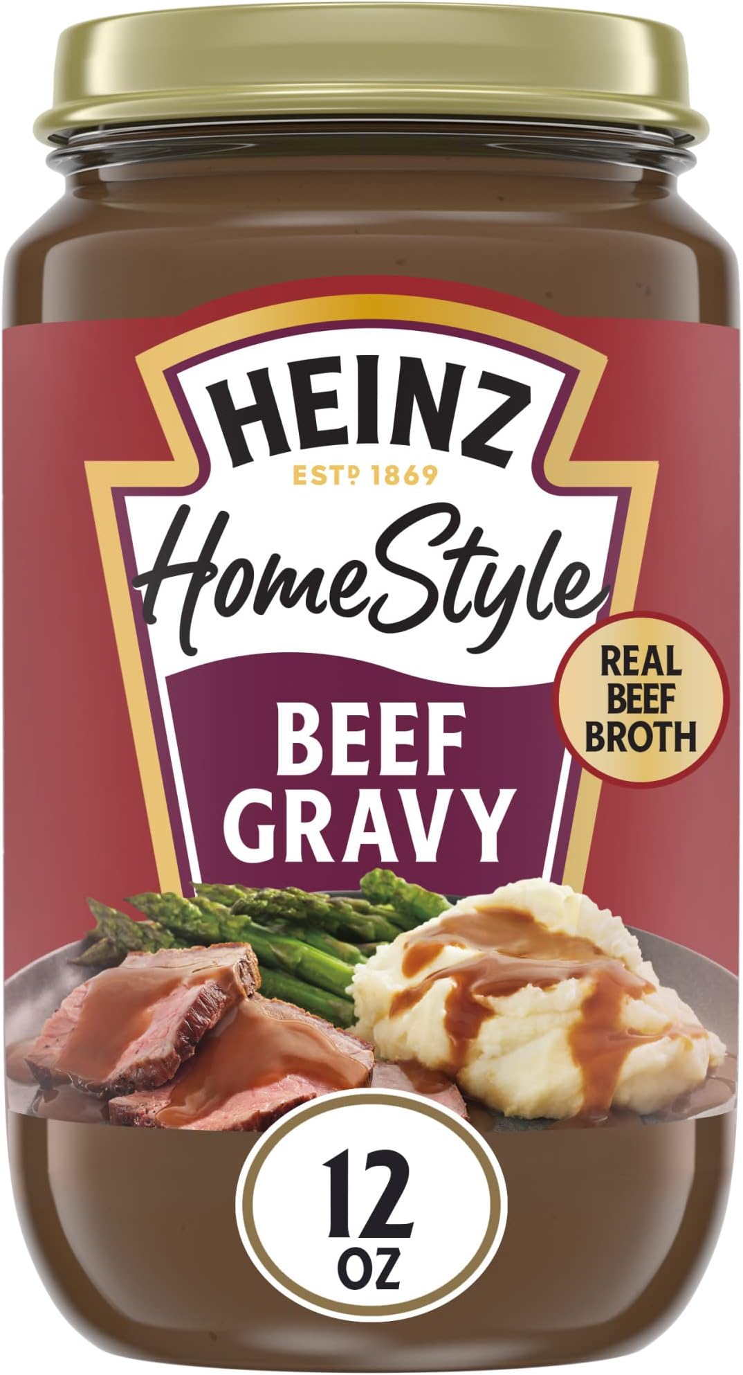 Amazon.com : Heinz Homestyle Savory Beef Gravy (12 oz Jar) : Everything ...