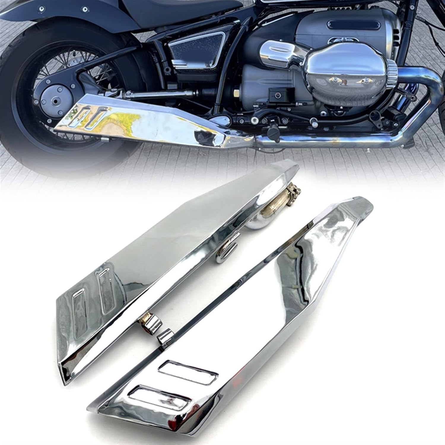 VELLOW Sistema di Marmitta di Scarico per Moto Tubo di Scarico A Doppia ...