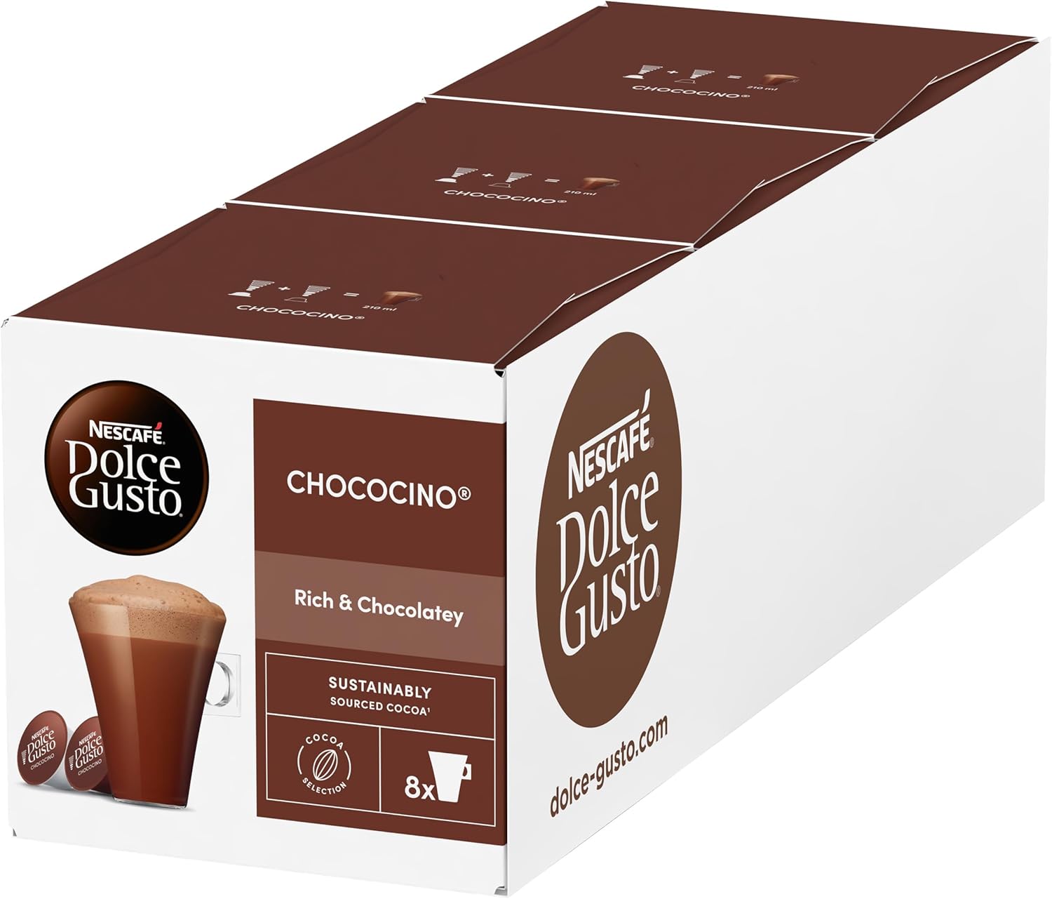 NESCAFÉ Dolce Gusto Chococino - total of 48 Hot Chocolate Pods - Choco ...