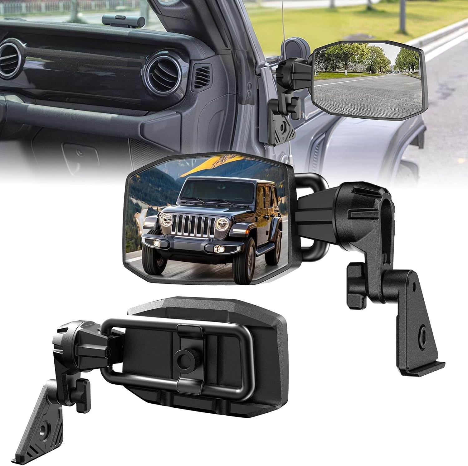 GEVINFA Mirrors Doors Off Compatible with Jeep Wrangler JL and ...