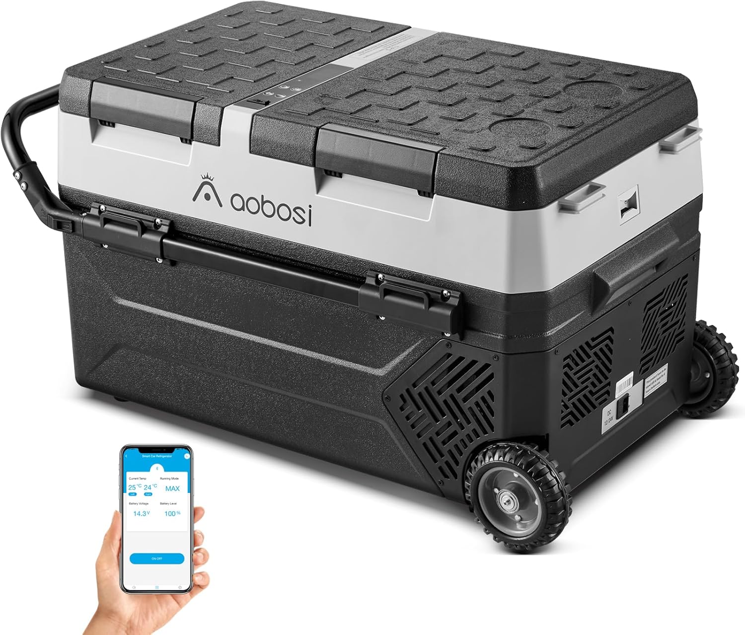 Amazon.com: AAOBOSI 12 Volt Car Refrigerator, 45Qt (42L) Portable Car ...