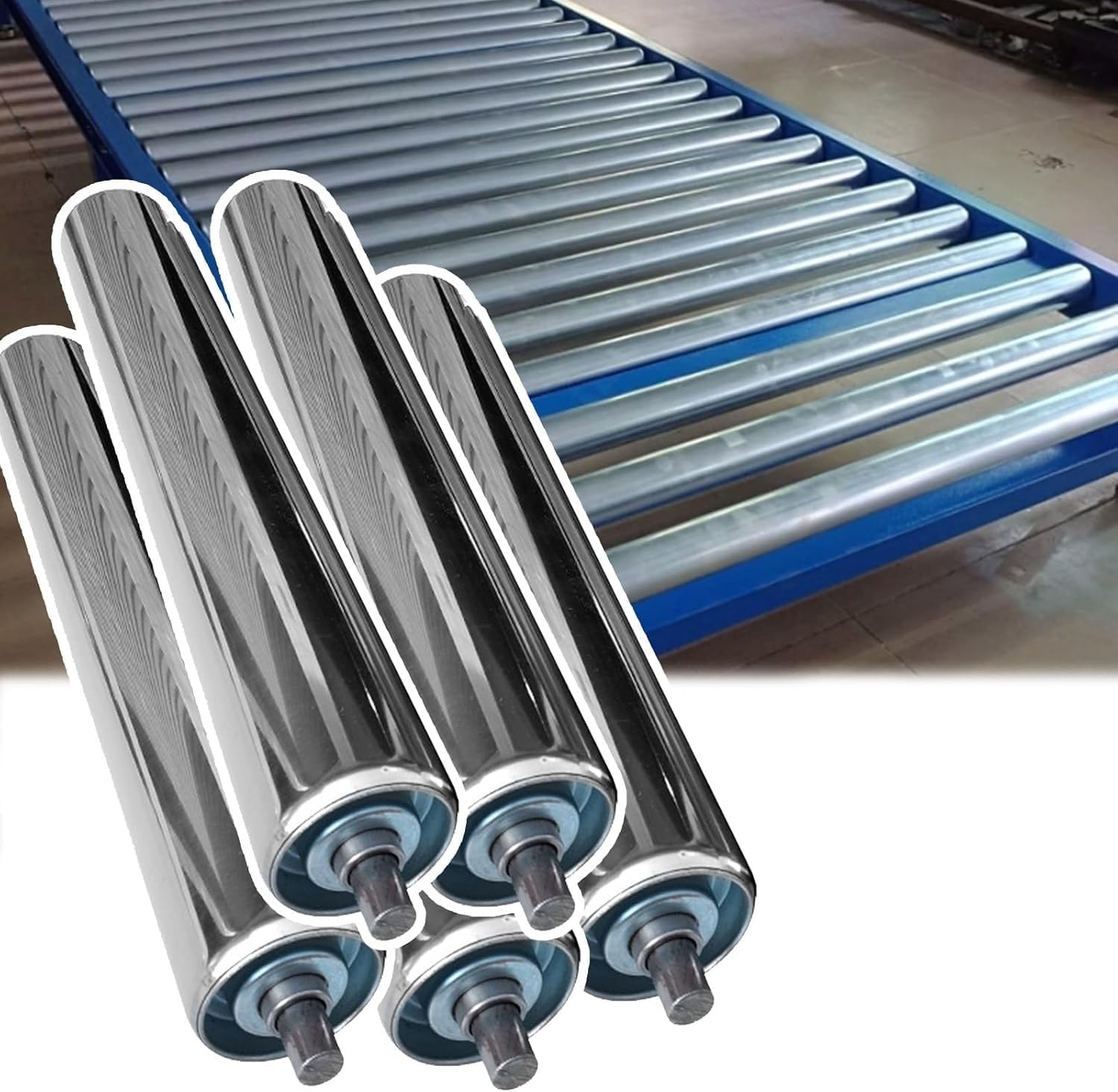 Galvanized Steel Roller Set 5 Replacement Conveyor Rollers for ...