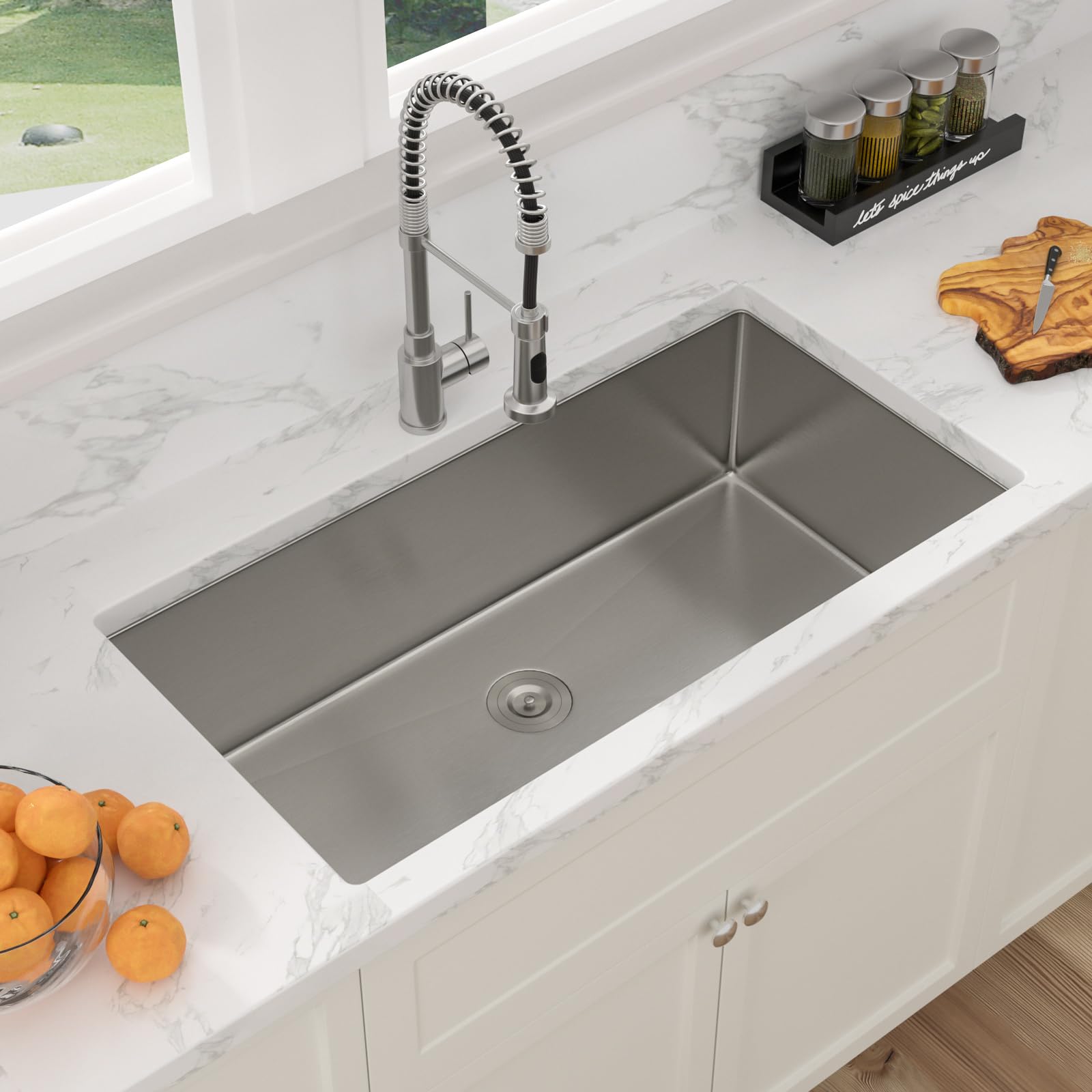 Snapklik.com : Sarlai 36 Inch Undermount Kitchen Sink - 36 X19 Kitchen ...
