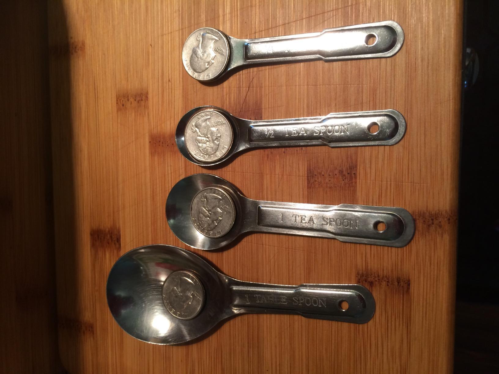 Amazon.com | 61317 Meas. Spoon Ss 4/Set(8530) D: Short Measuring Spoons ...