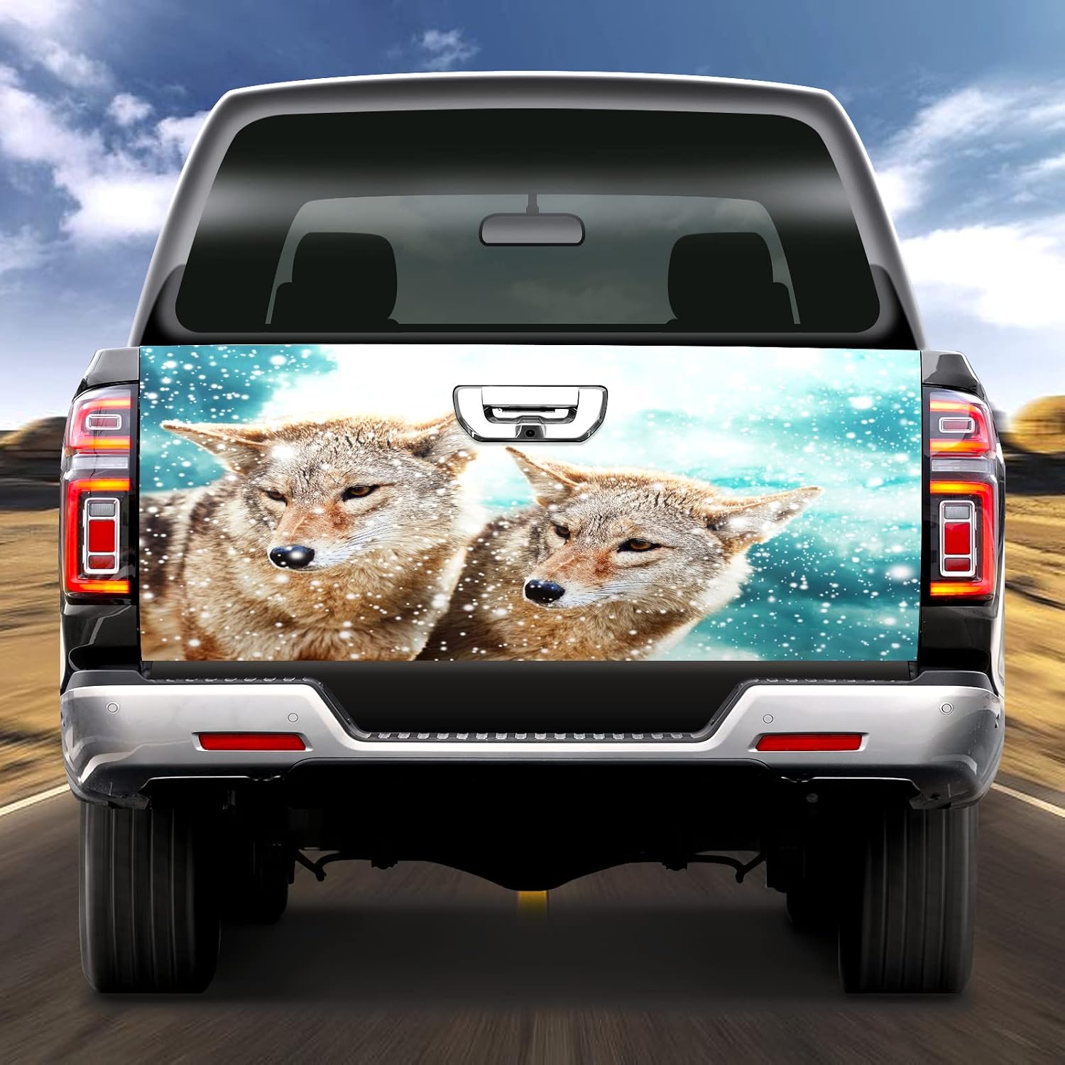 Truck Bed Decal Two Wolves in Winter Car sold by DavCampbell | SKU ...