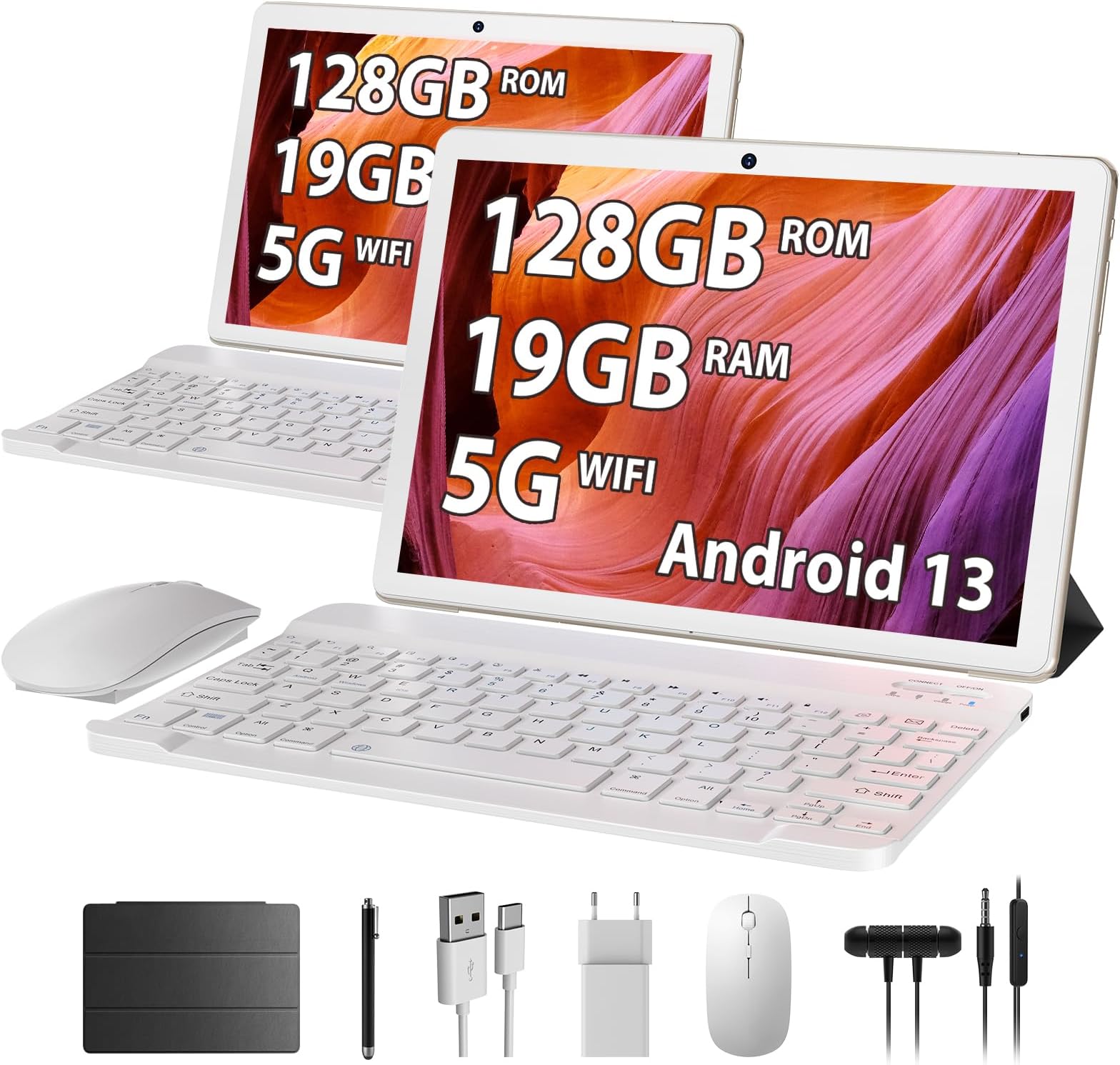 YESTEL Tablet 10 Pollici Android 13 con 12GB RAM 128GB ROM (TF 1TB ...