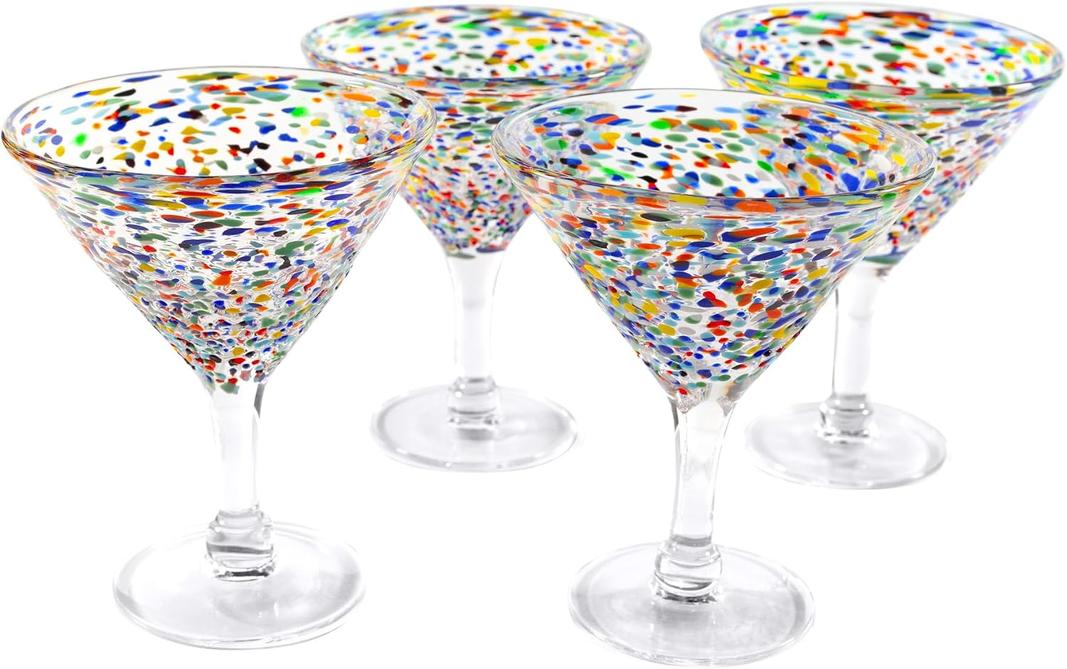 Amazon.com | Crotana Glassware - 10 oz Martini Mexican Style Glasses, 4 ...