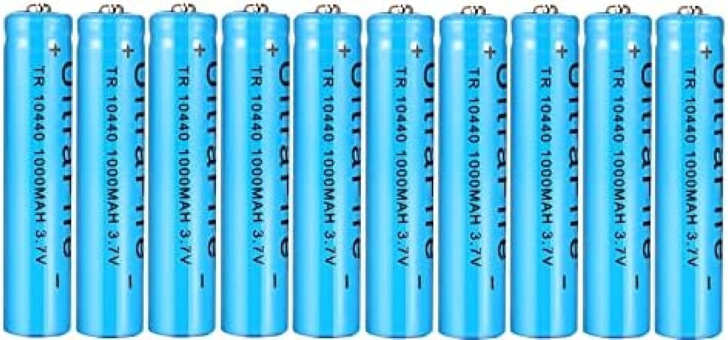 Rechar 10440, No. 7 A 1000 mAh 3.7V Li-ion with Top Button for S s, 10 ...