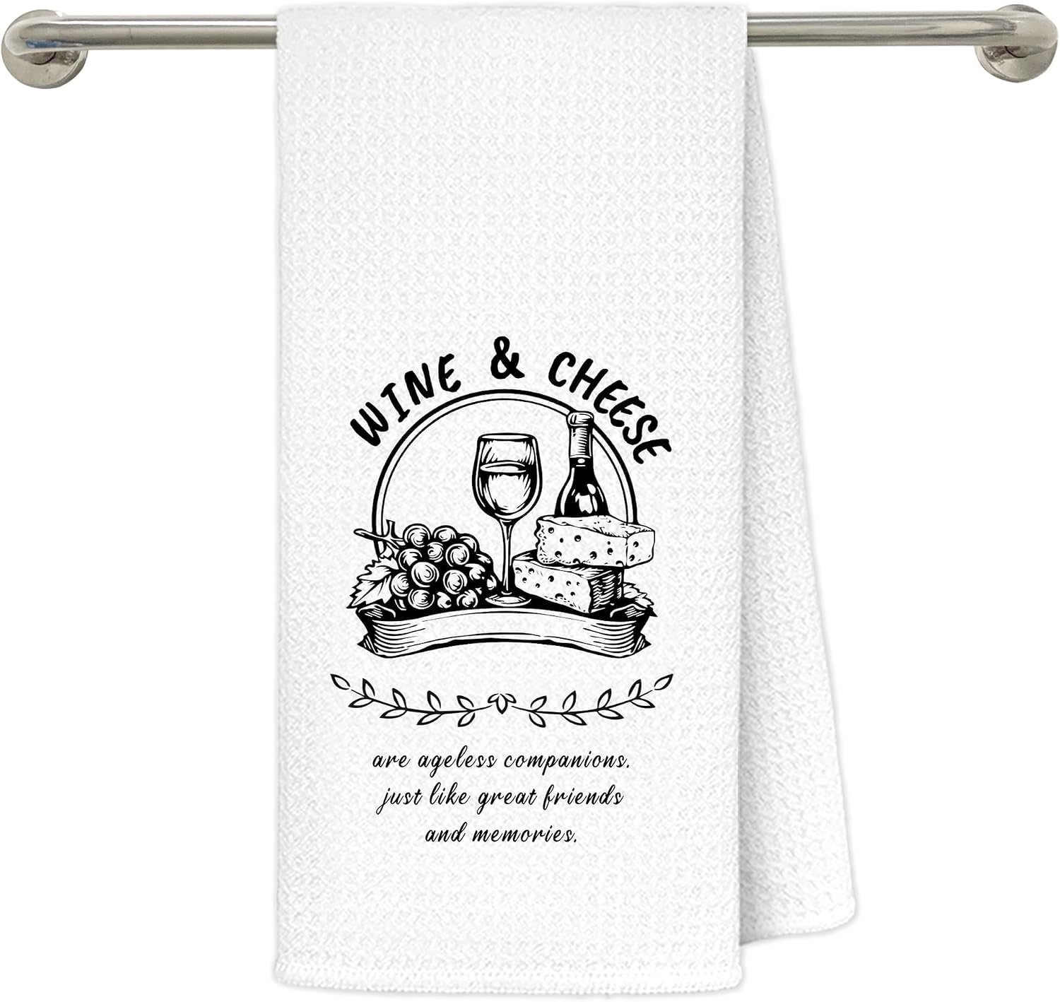 Amazon.com: FRZSDVHNM Wine and Cheese Lovers Gifts Kitchen Towels ...