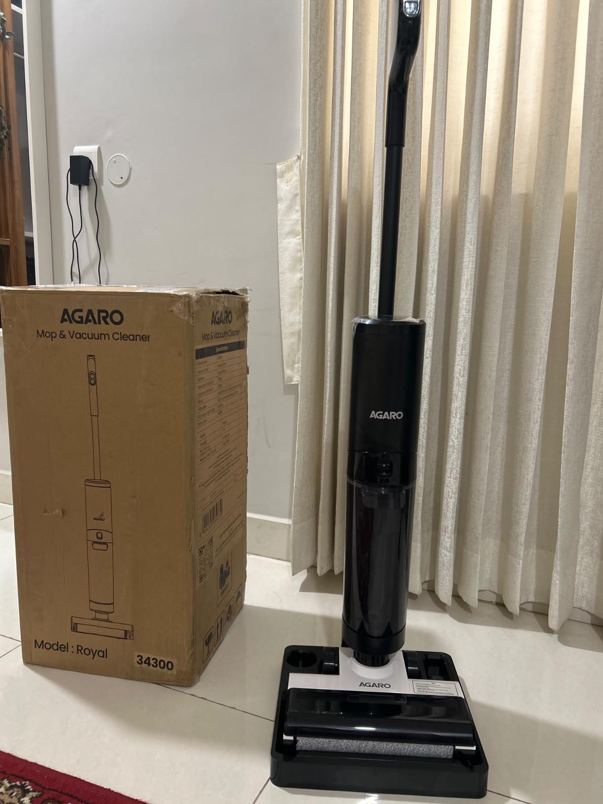 AGARO Royal Mop & Vacuum Cleaner, Wet & Dry Cleaner for Multi-Type Hard ...