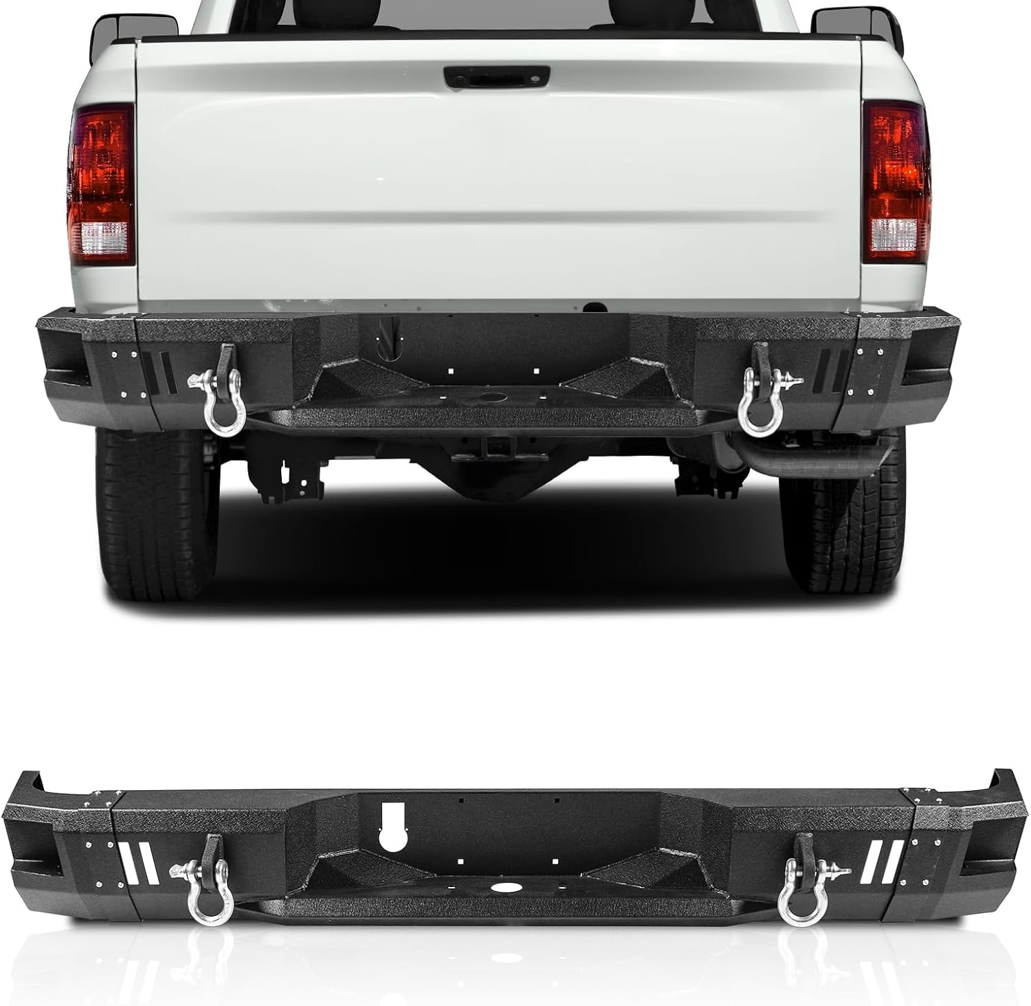 Amazon.com: Steel Rear Bumper fit for Dodge Ram 1500 2013-2018, Pickup ...