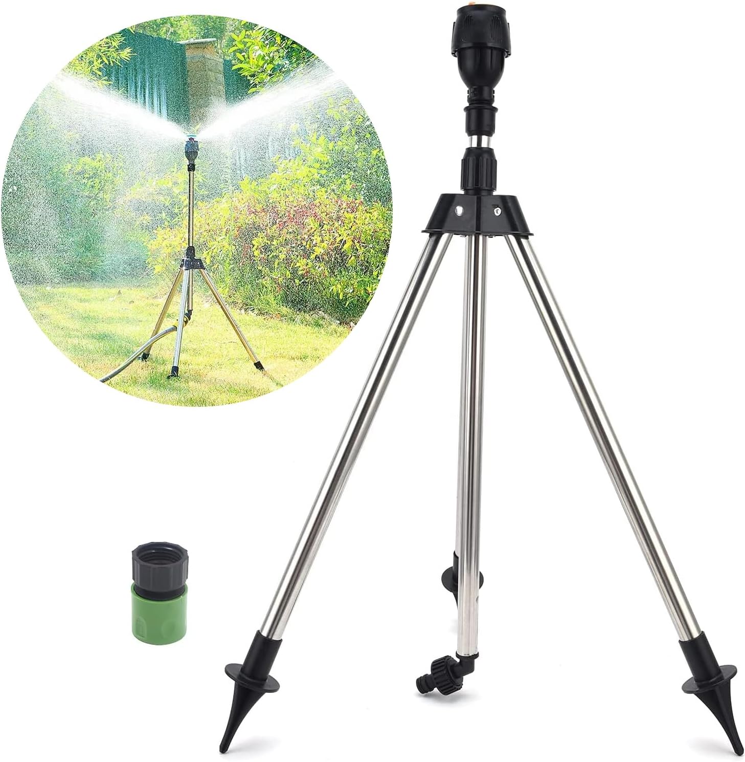 Amazon.com : Rotating Tripod Sprinkler, 360 Degree Rotating Tripod ...