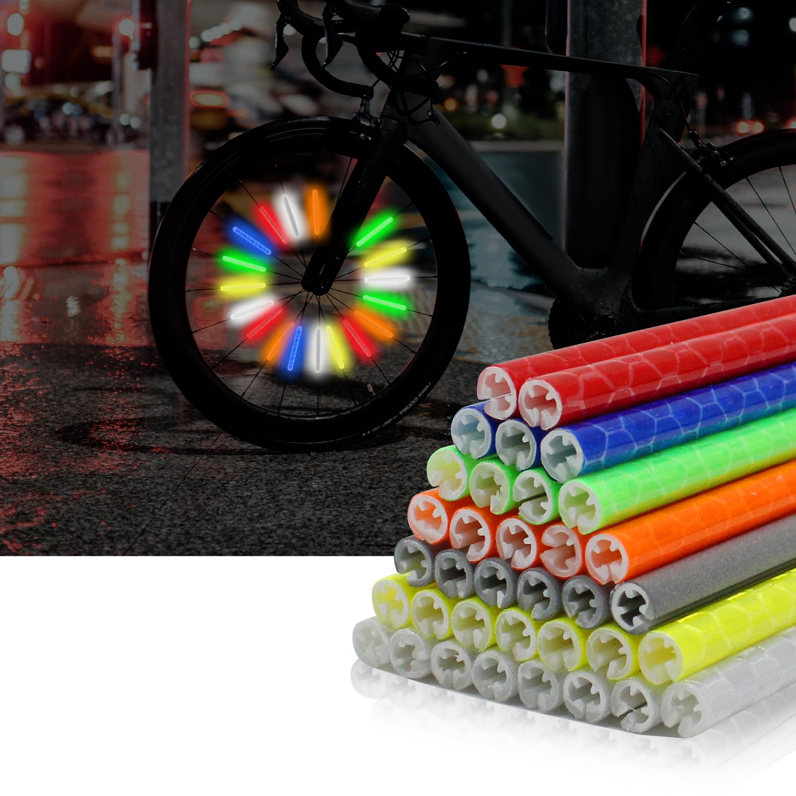 Snapklik.com : Coolsheep 7 Sets/84Pcs Bicycle Spoke Reflector Bike ...