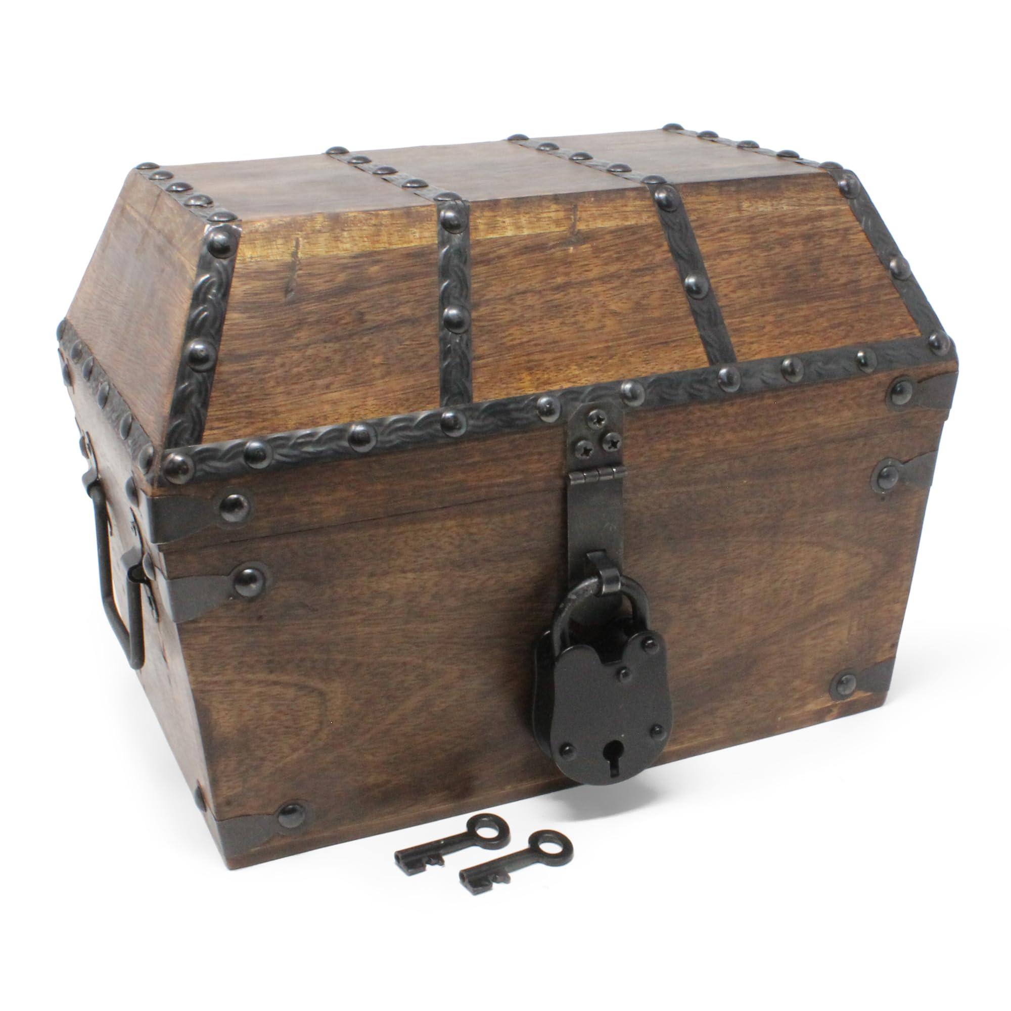 Amazon.com: Nautical Cove Angular Pirate Treasure Chest Made of Solid ...