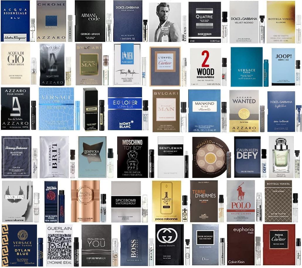 Amazon.com : Tradeberry Mens Cologne Sampler Sets - Lot of 6 Designer ...