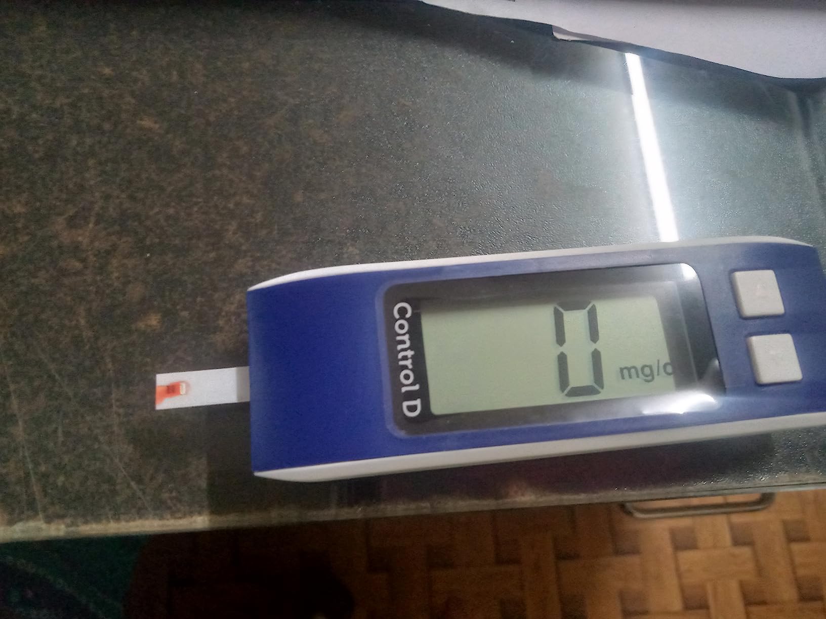 Control D Blue Diabetes Sugar Testing Machine with 5 Strips Glucometer ...