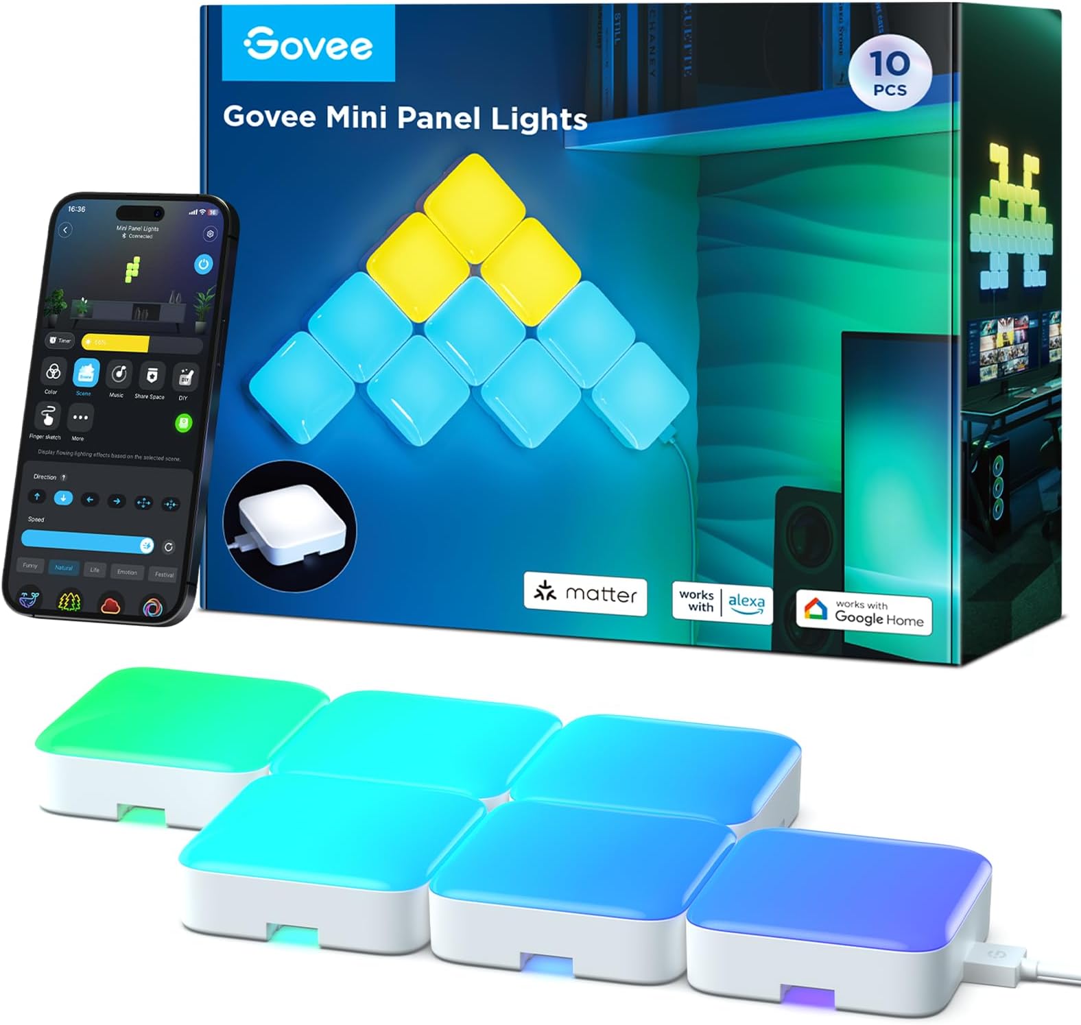 Govee LED RGBIC Glide Wall Lights Smart, Works with Alexa and Google ...