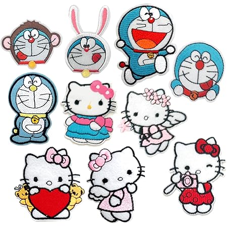 Amazon.com: 7 PCS Cartoon Kitty Melody Patches Iron on/Sew on Applique ...