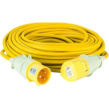 Defender E85249 25M Extension Lead-32A 2.5mm Cable-Yellow 110V, 110 V ...