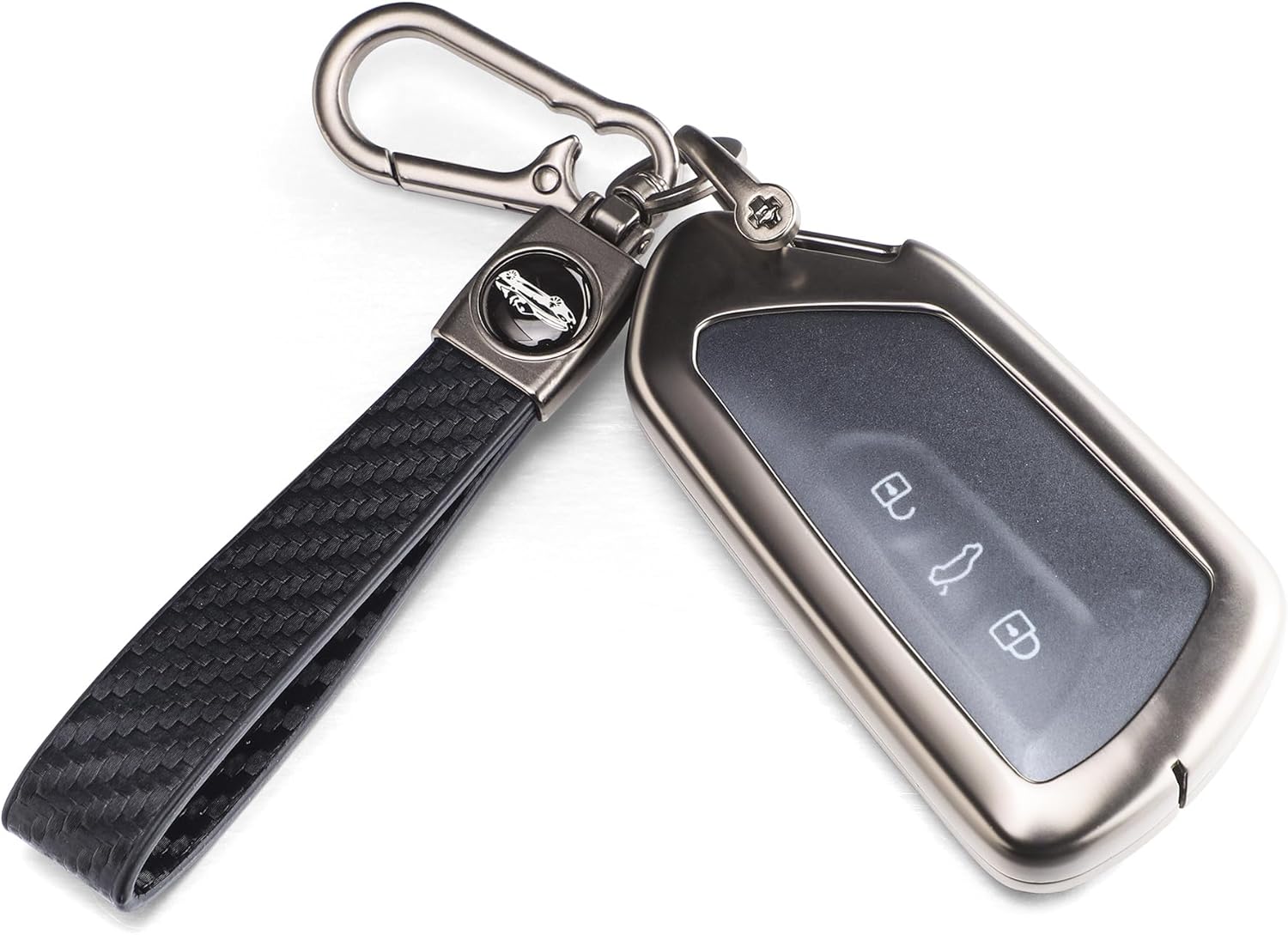 Amazon.com: for Volkswagen Key Fob Cover with Keychain, Metal Frame and ...