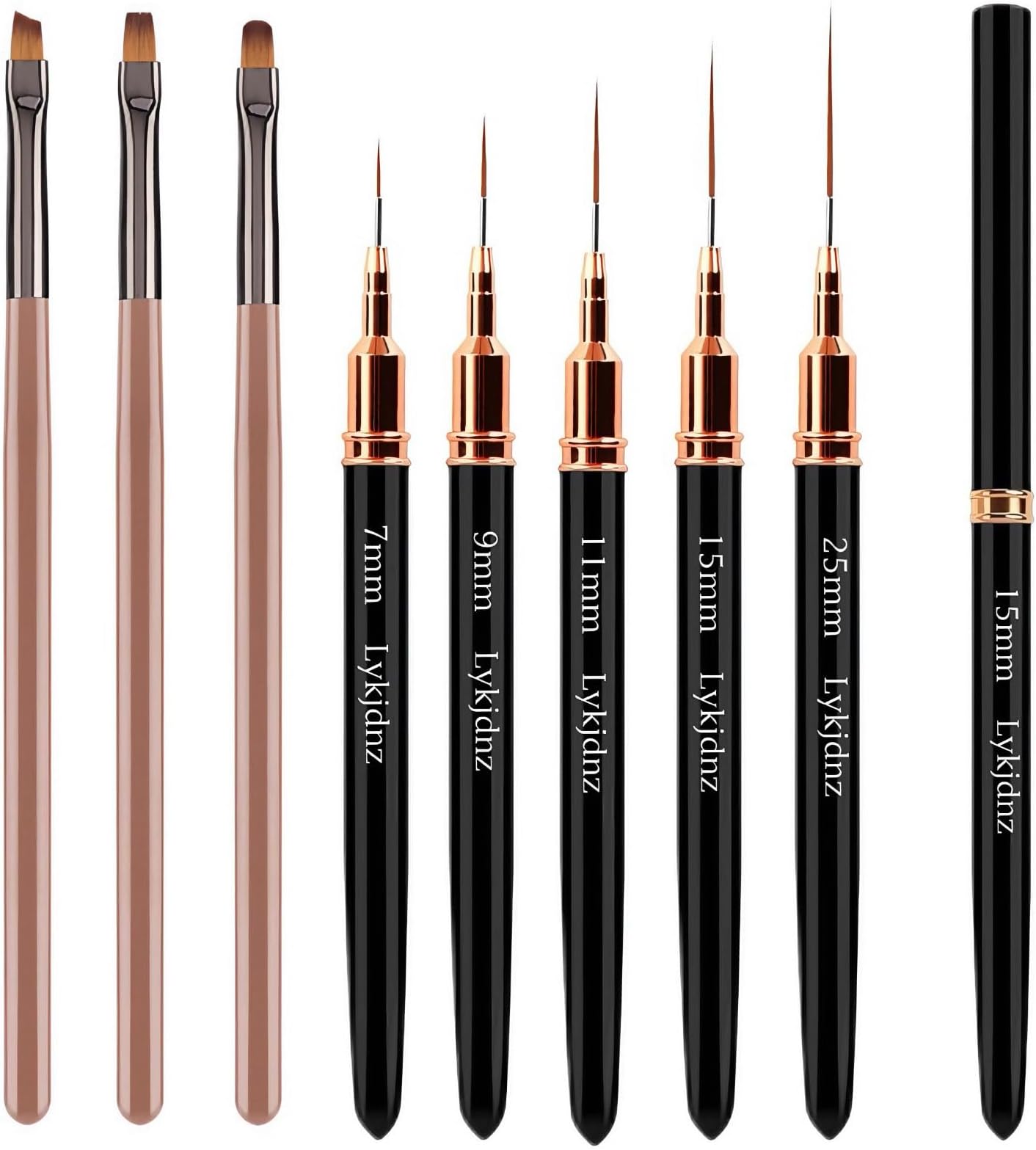 Amazon.com : 5pcs Nail Art Liner Brushes, Liner Brush For Nails Gel ...