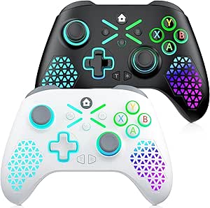 Gamrombo 2 pack RGB LED Wireless Controller for Xbox One Xbox ...