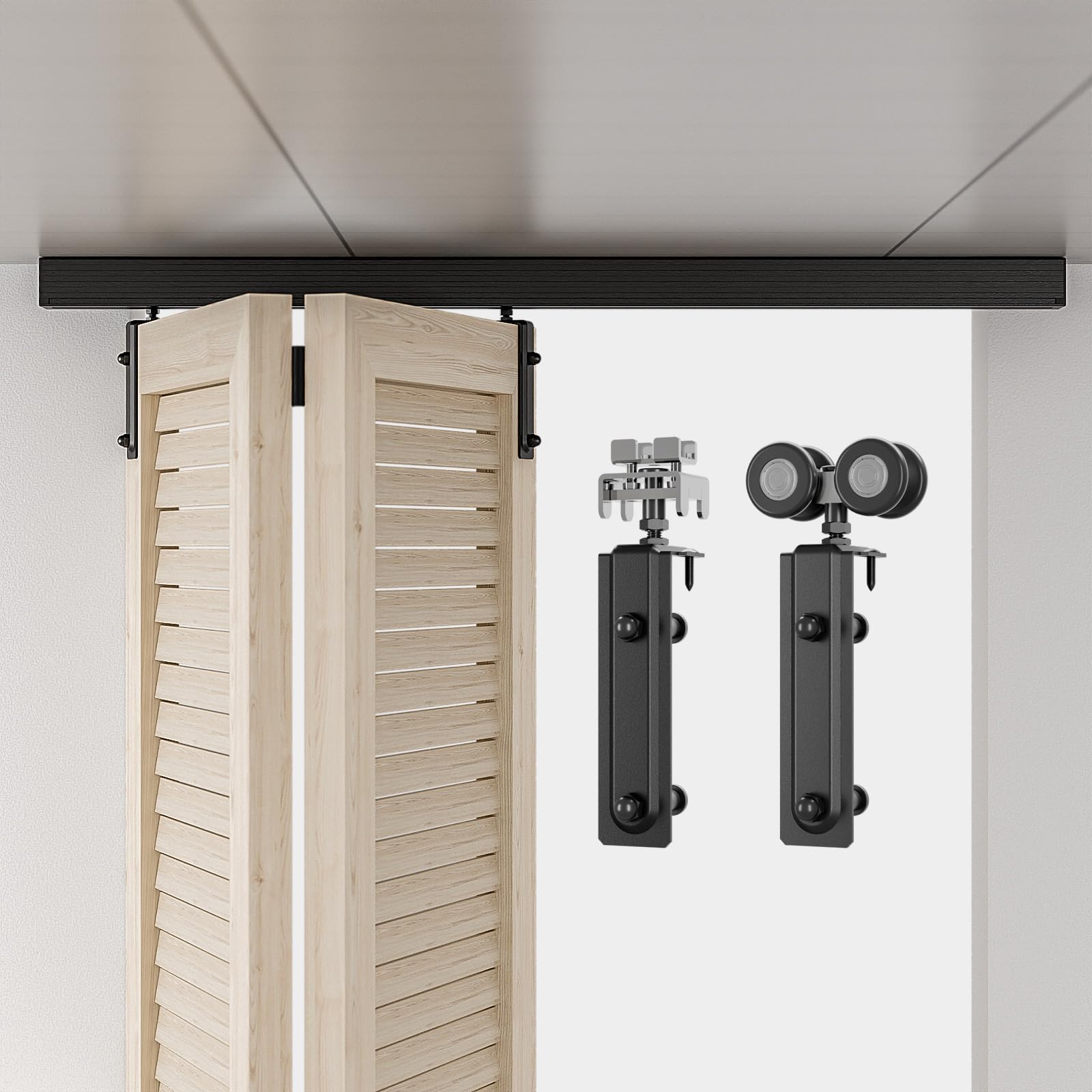 Snapklik.com : AONAYIOA 48"/4FT Ceiling Mount Box Rail Hardware Bifold ...