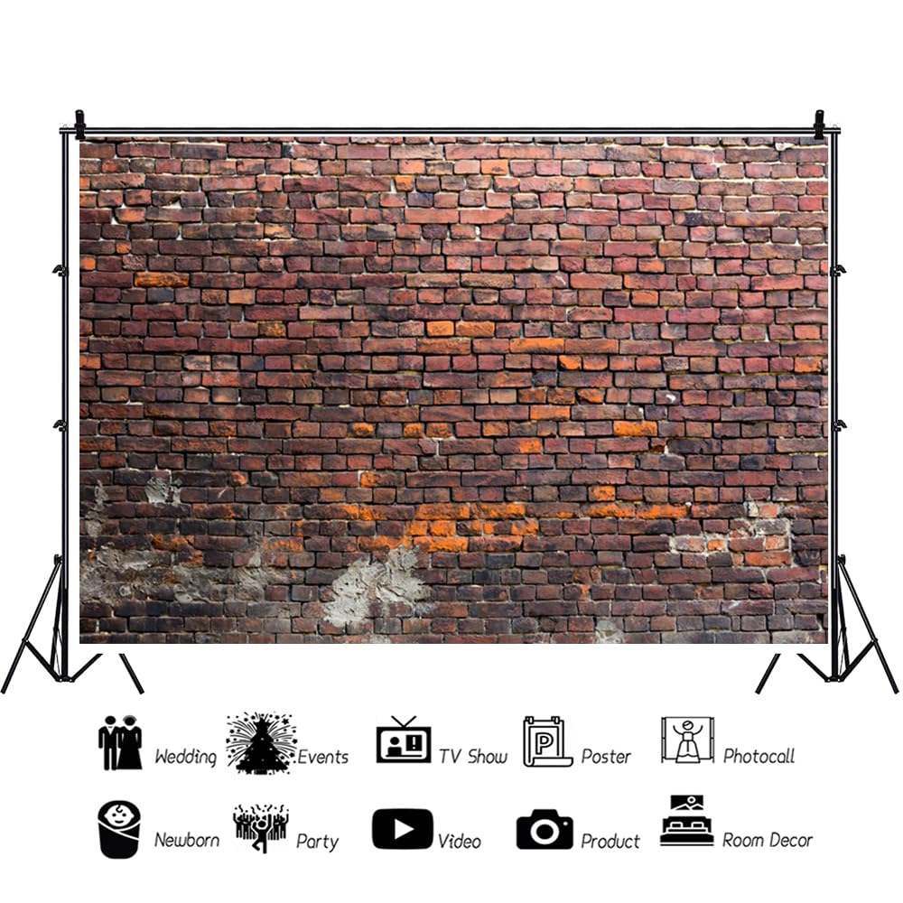 Brick Backdrop Vinyl Photography Vintage Red Brick Wall Backdrop