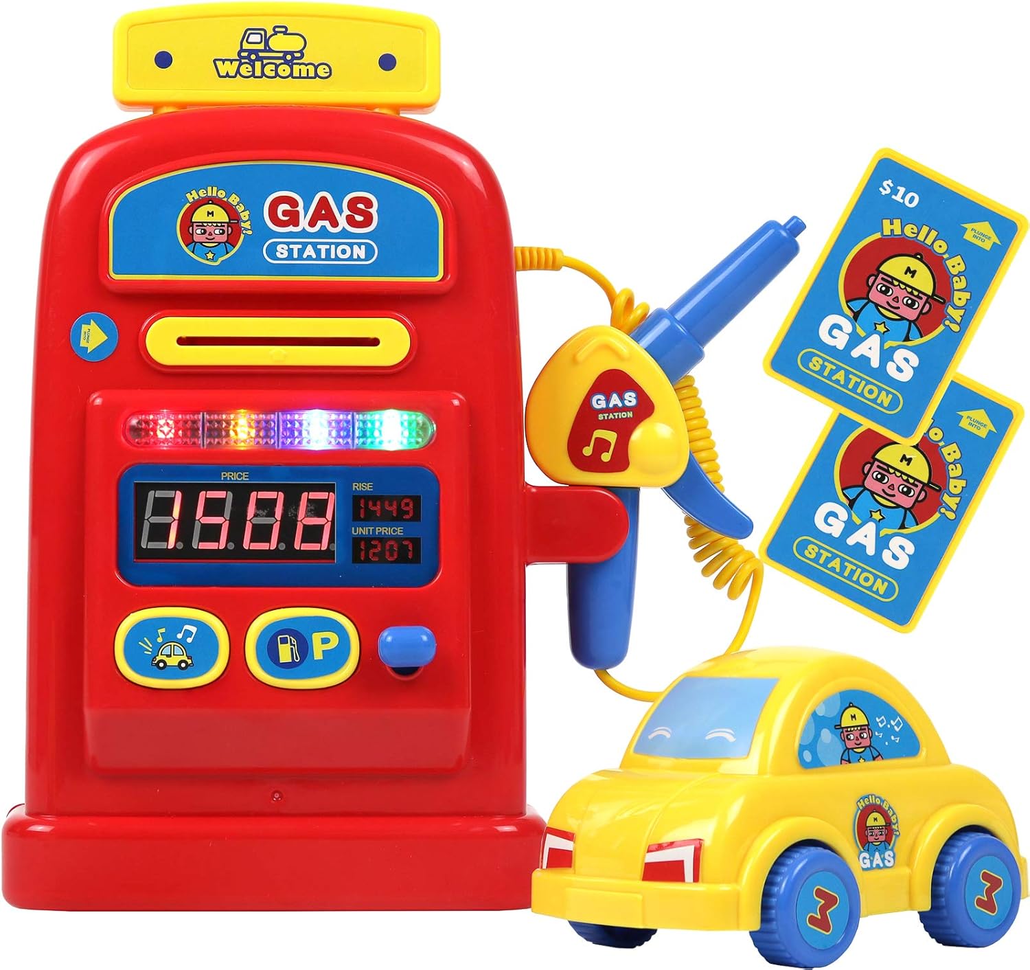 Amazon.com: TeganPlay Gas Station Playset Pretend Play Toy Gas Pump for ...
