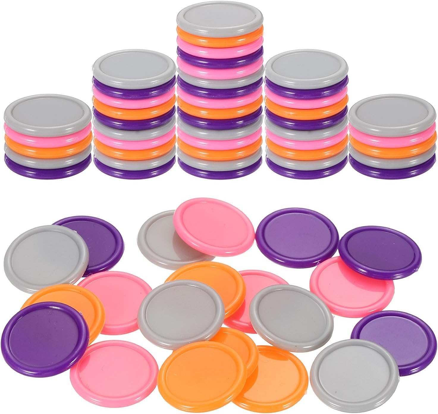 Amazon.com : uxcell 100Pcs 0.8 Inch Plastic Poker Chips, Mini Bingo ...