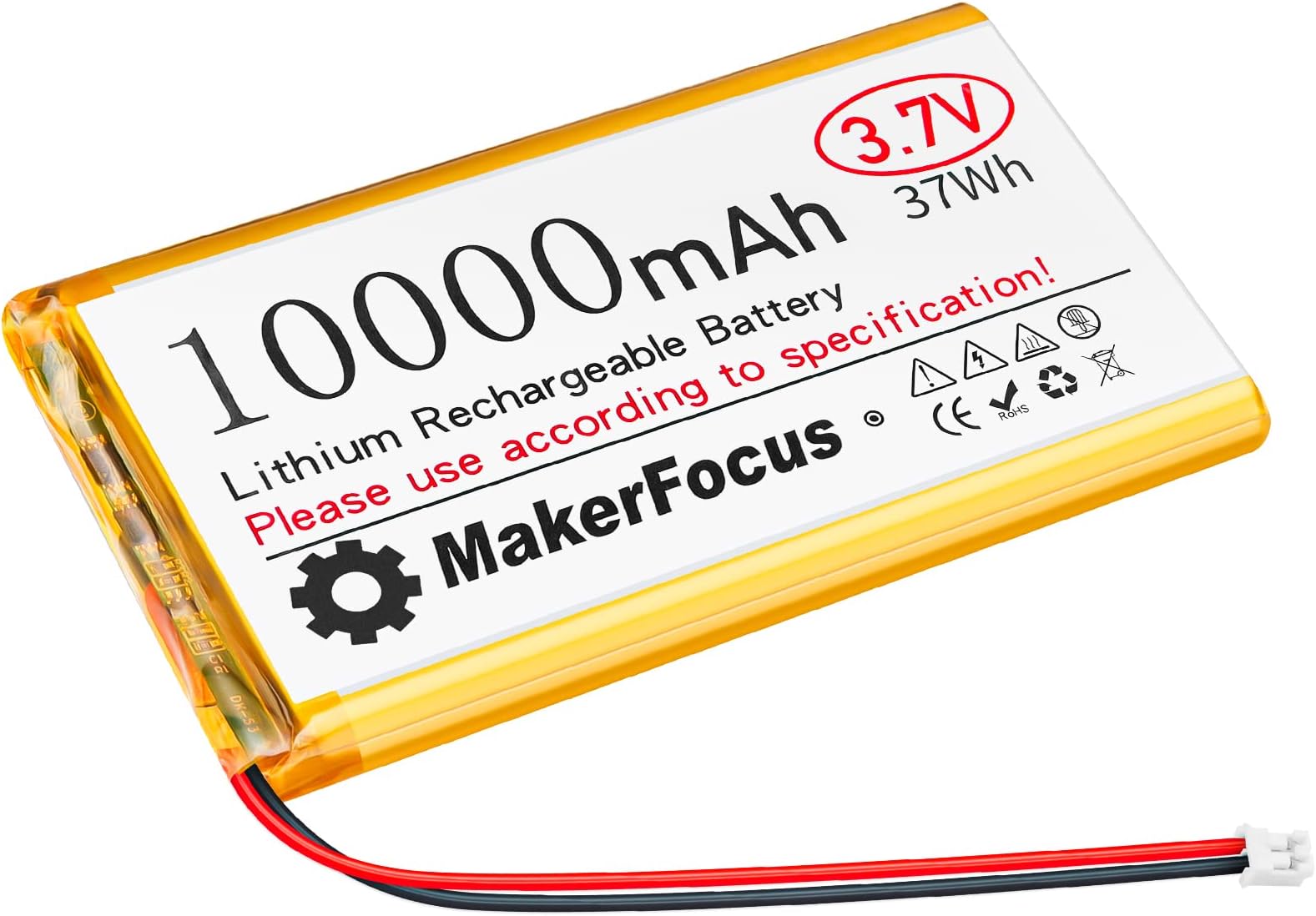 Amazon.com: 3.7V 1260110 10000mAh Lithium Polymer ion Battery ...