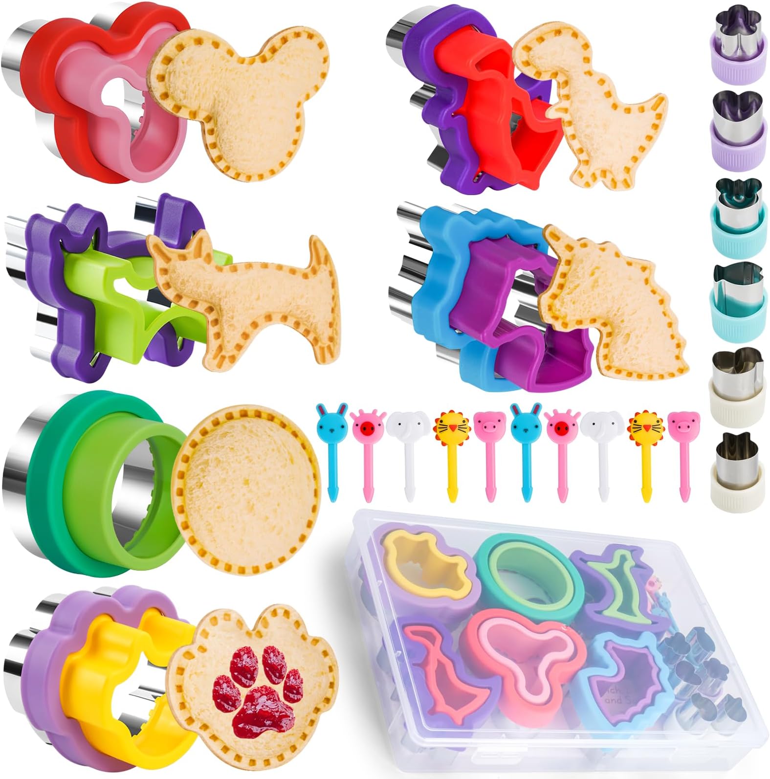 Amazon.com: IELEK Sandwich Bread Cutters Set for Kids Bento Lunch Box ...