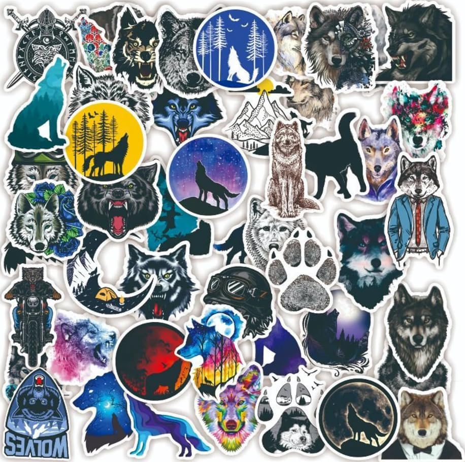 Amazon.com: Wolf Stickers - Pack of Wolves, Family Cute Fierce ...