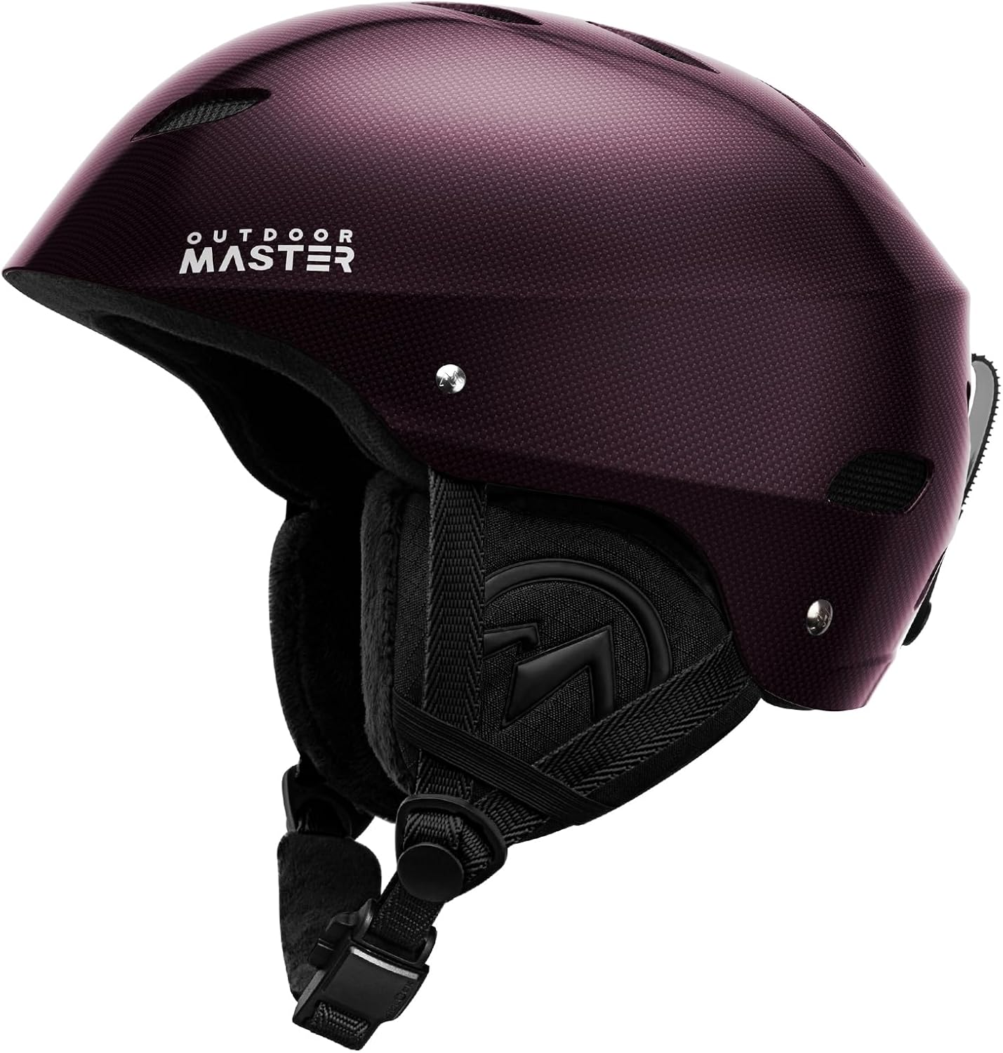 Amazon.com: OutdoorMaster Kelvin Carbon Fiber Ski Helmet - Snowboard ...