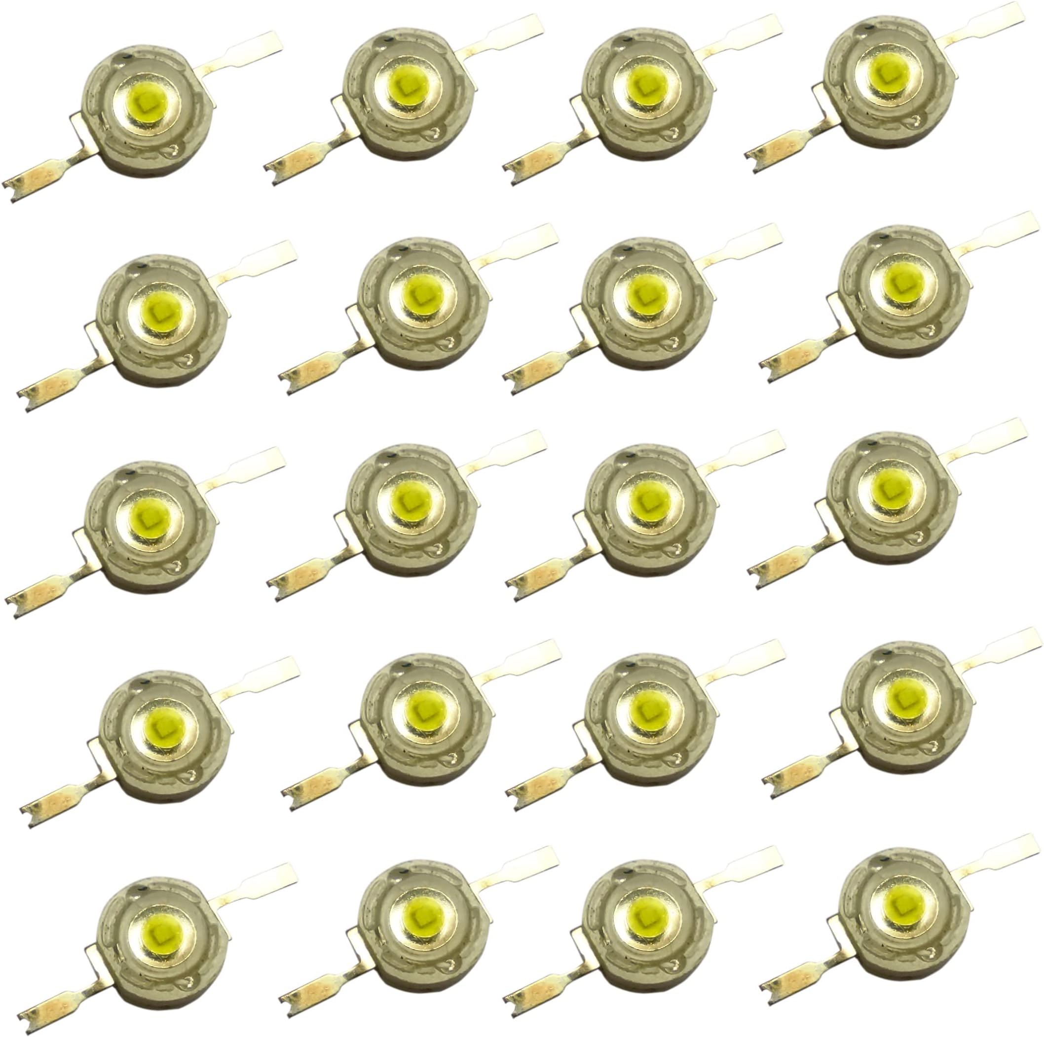 Buy Steko (20 Pieces) 3 Watt Super Bright Cool White 6500K SMD LED ...