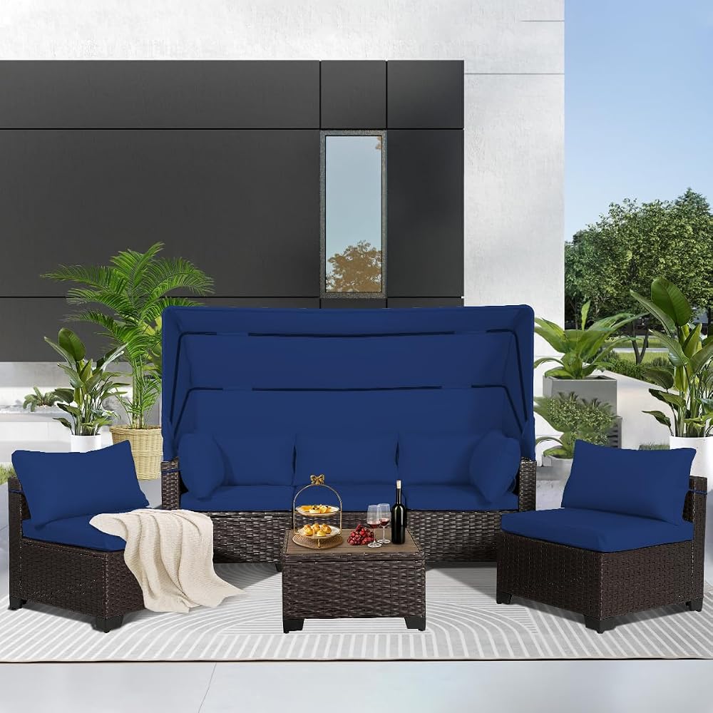 $15/mo - Finance 6 PCS Outdoor Patio Furniture Set,Sectional Sofa Set ...