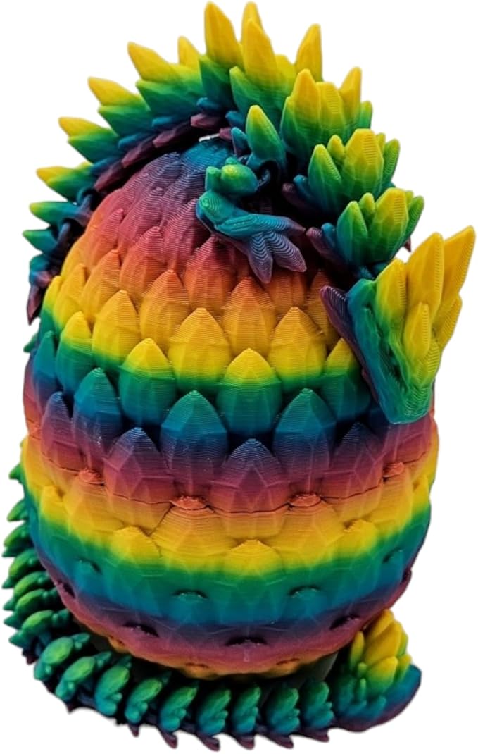 Amazon.com: ZZ LIFE Surprise Dragon Egg Articulating Gemstone Dragon ...