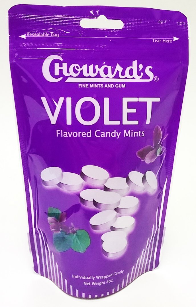 Amazon.com : C Howards Violet Mints In Resealable Bag - 4 oz - 64 ...