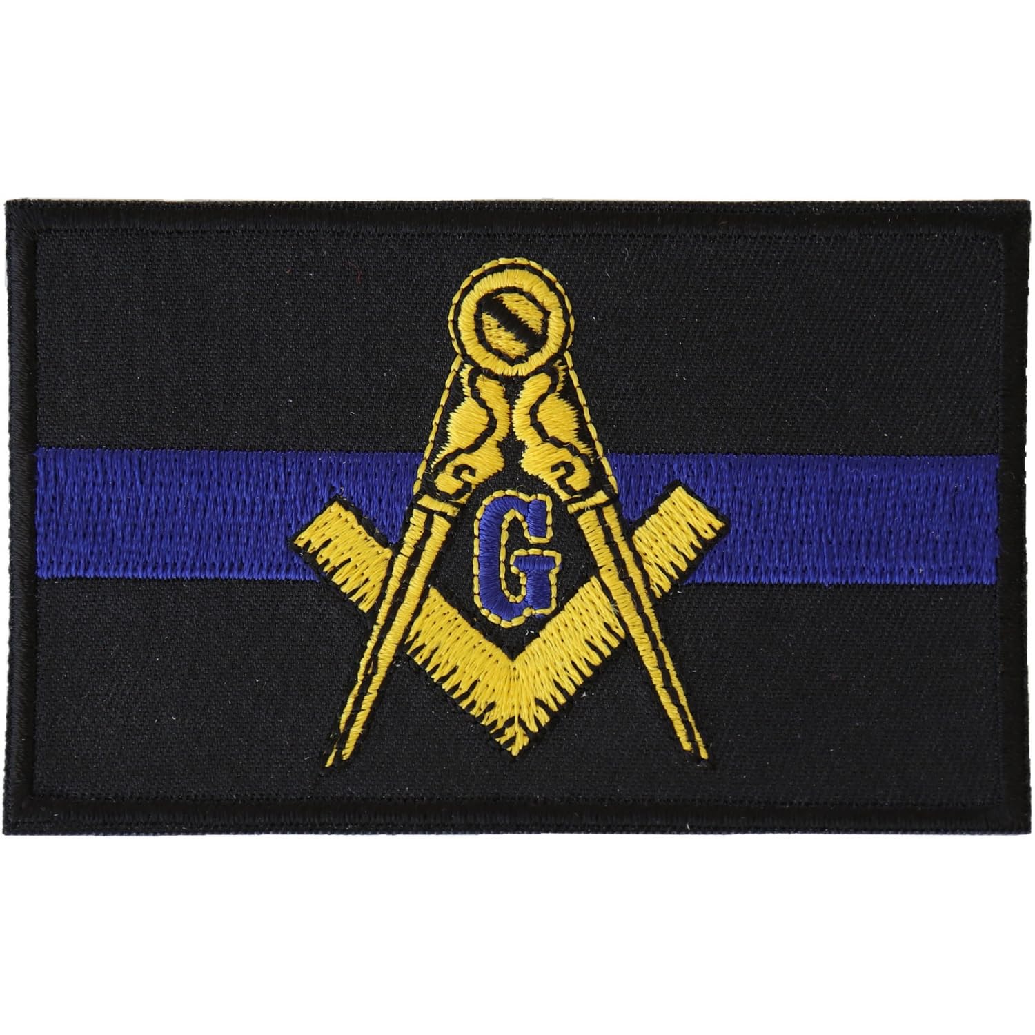 Amazon.com: Masonic Thin Blue Line Patch - 3.5x2.1 inch. Embroidered ...
