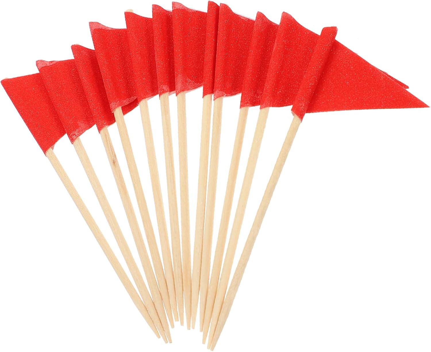 Amazon.com: Abaodam 12Pcs Toothpick Food Flags Triangle Cupcake Toppers ...