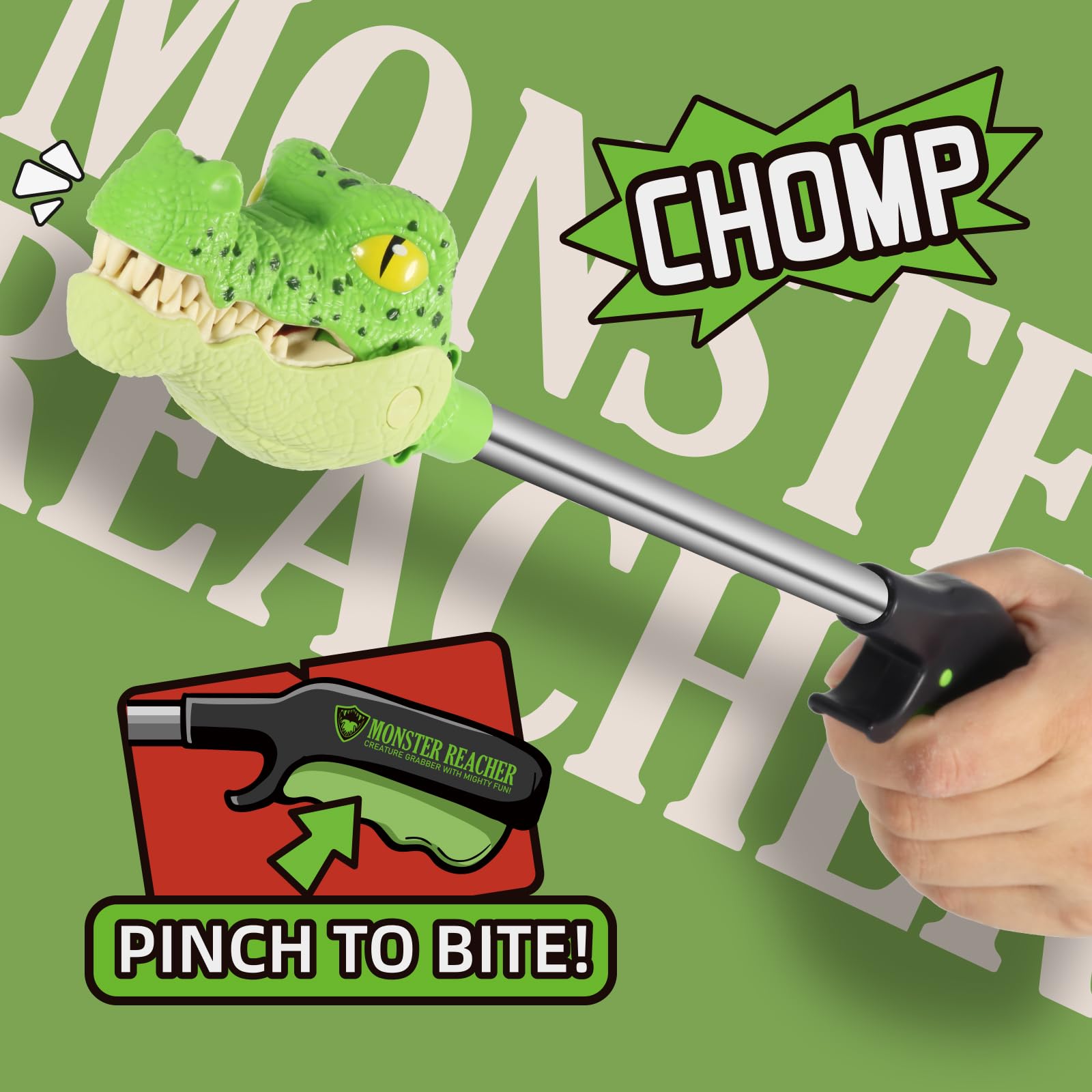 Snapklik.com : DINOBROS 16" Alligator Toy Grabber Reacher - Fun Pick-Up ...