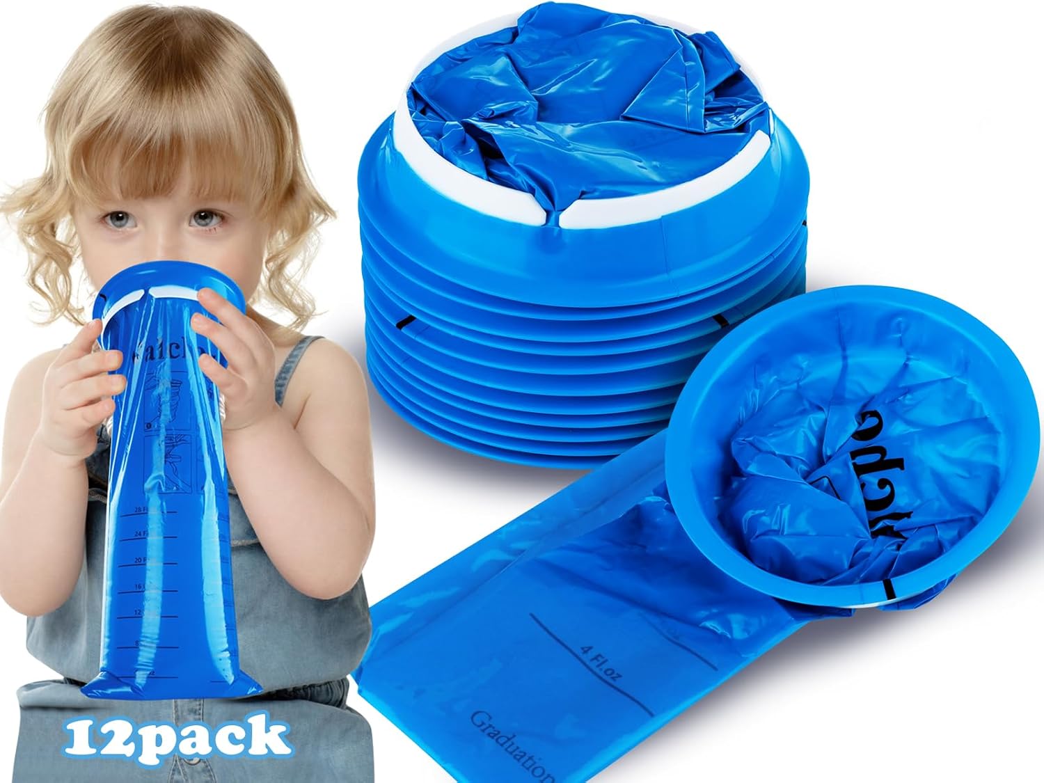 Amazon.com: Valchoose 12 Pack Kids Vomit Bags Disposable, Hospital ...