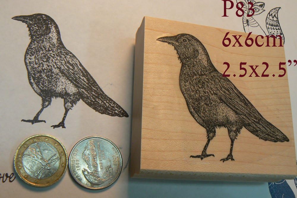 Amazon.com: P83 Crow Rubber Stamp WM : Arts, Crafts & Sewing