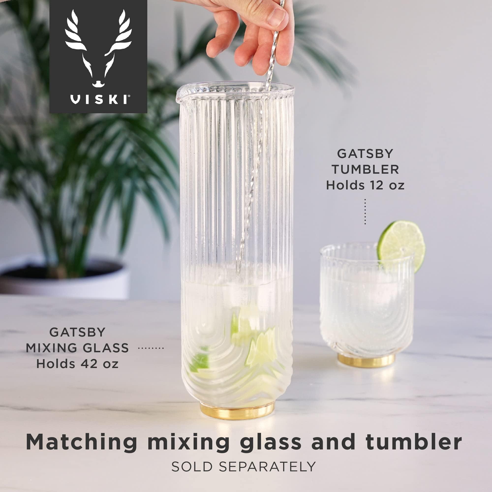 Snapklik.com : Viski Gatsby Vintage Cocktail Mixing Glass - Art Deco ...